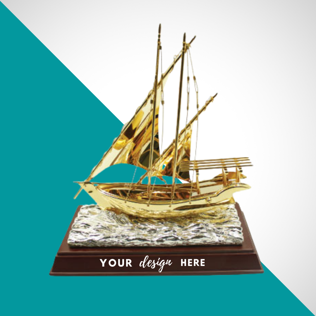 Dhow Trophy with Wooden Box Online in Dubai UAE | Fixperts Shop